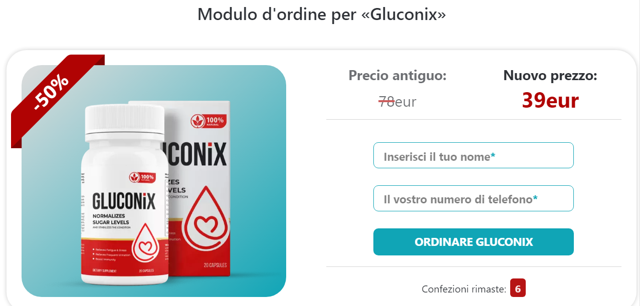 Gluconix Cápsula para la diabetes - Precio y Comprar - Gluconix Spain