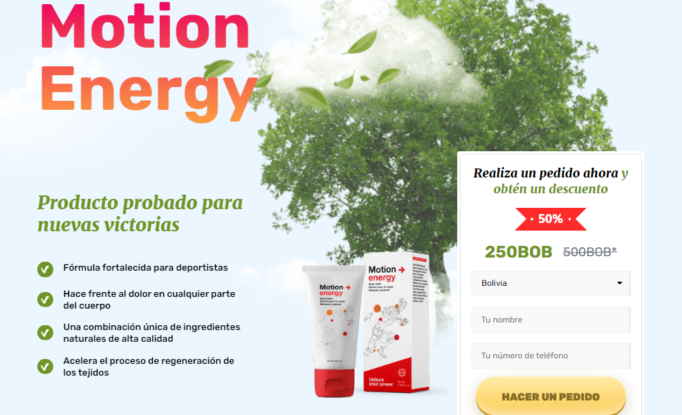 Motion Energy | Bálsamo para aliviar el dolor articular - Precio (BO)