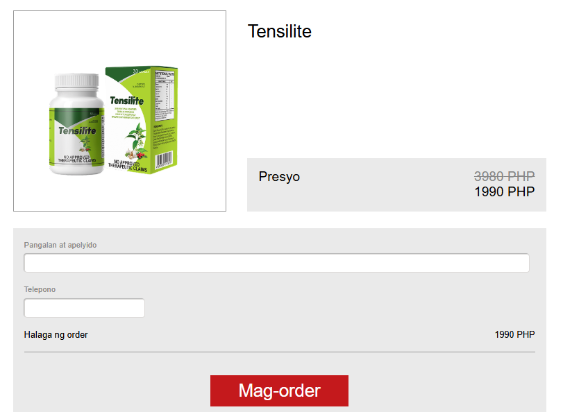 Tensilite Kapsula Philippines: Tablet para sa hypertension! Presyo