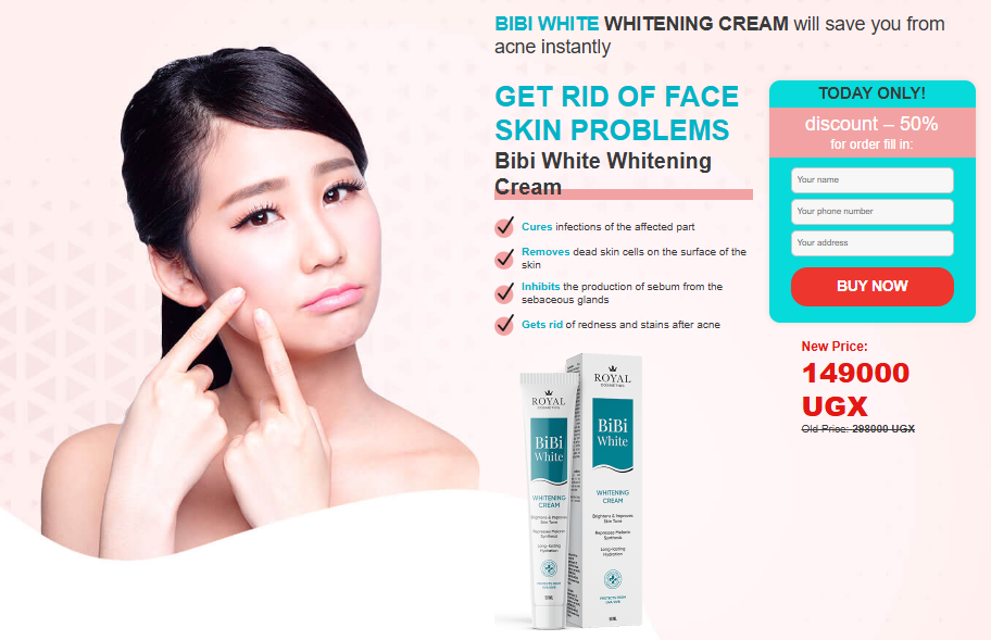 Bibi White Whitening cream uganda: huondoa uwekundu na madoa
