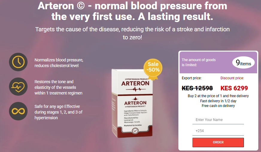 Arteron Kenya: Capsules for Hypertension! Price & Reviews